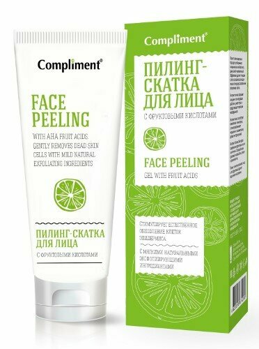 Compliment пилинг-скатка для лица с фруктовыми кислотами 80 мл