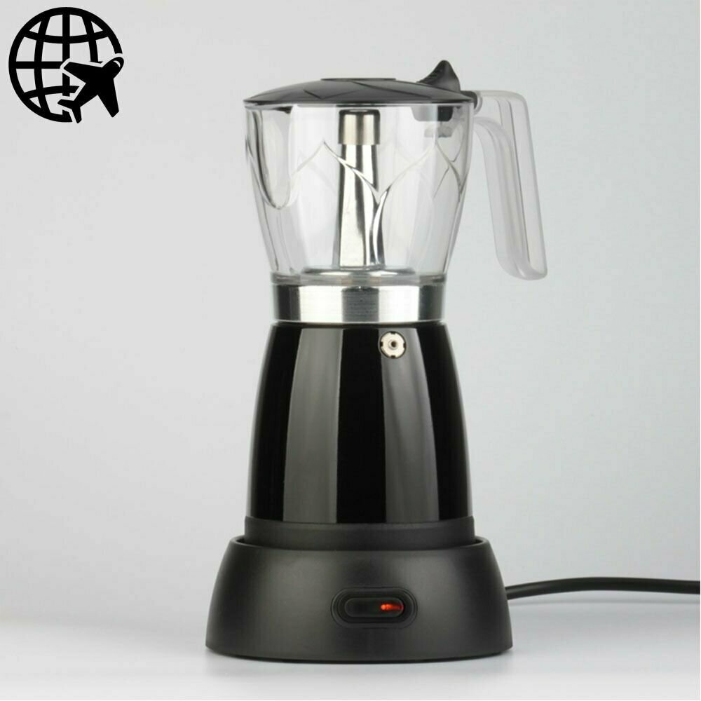 Кофеварка гейзерная YR101, электрическая, теплоизоляционная ручка