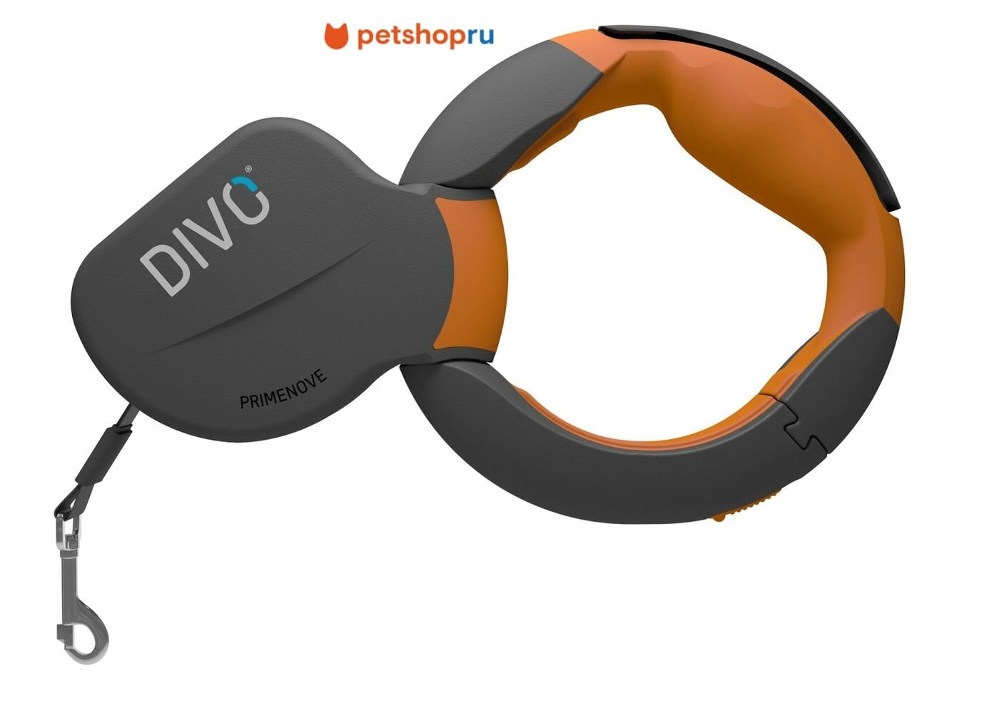 Divo Рулетка поводок с автоматической системой торможения (оранжевая)
