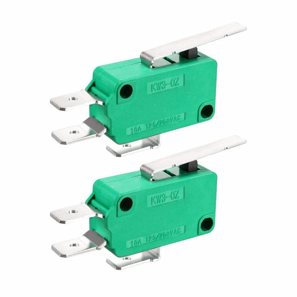 2 микропереключателя kw3-oz 16a 125/250vac с петельным рычагом типа микролимитные переключатели