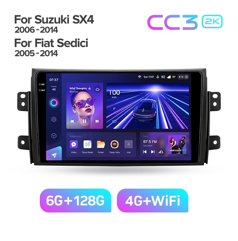Магнитола TEYES SUZUKI SX4 2006-2014 г. CC3 2K 6/128ГБ