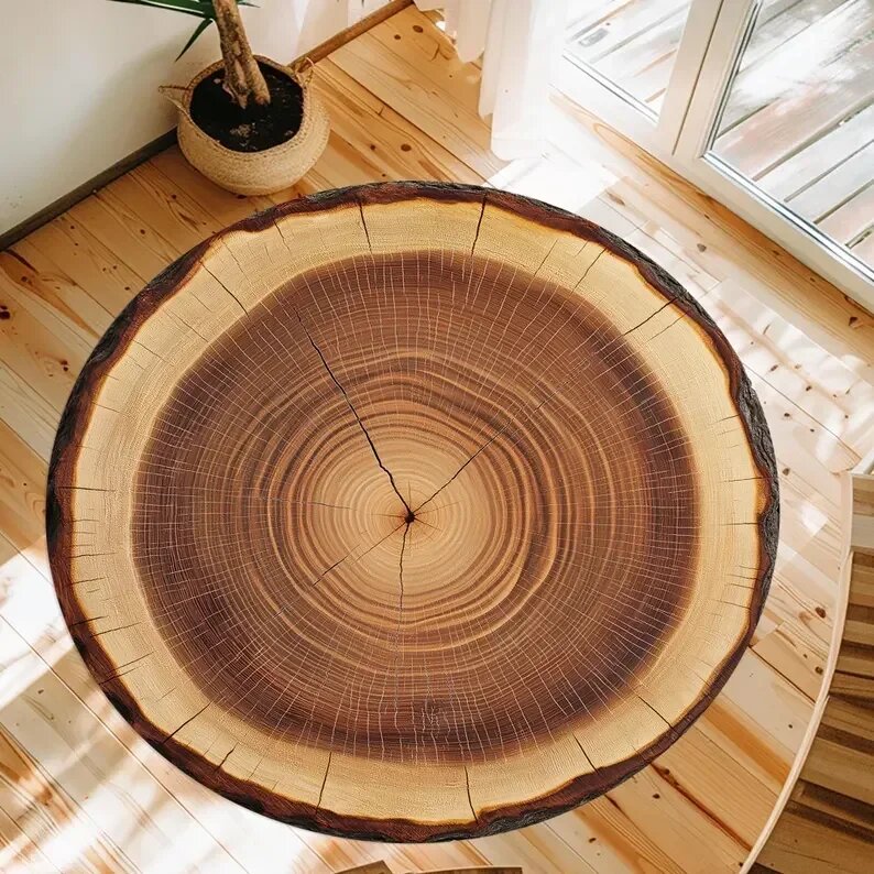 Круглый ковер из полиэстера, современный стиль Diameter 60cm(23in), BJT-250620001162
