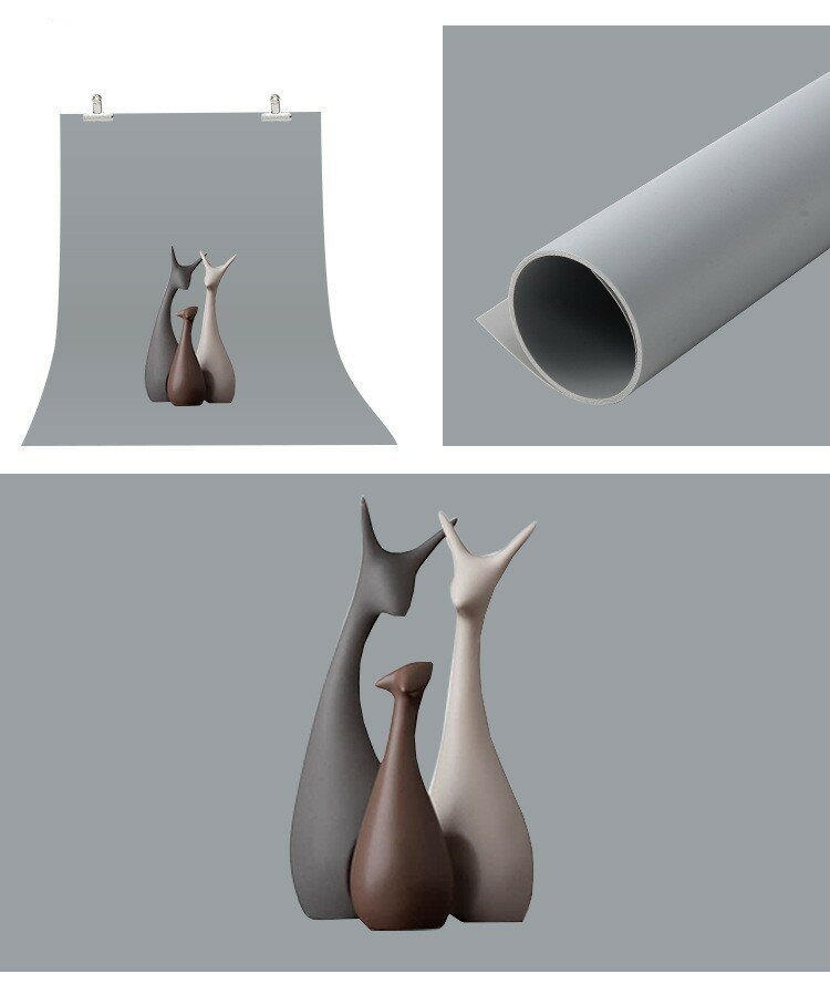 Фотофон пластиковый FST 100x120 см серый матовый, толщина 0,4 мм.