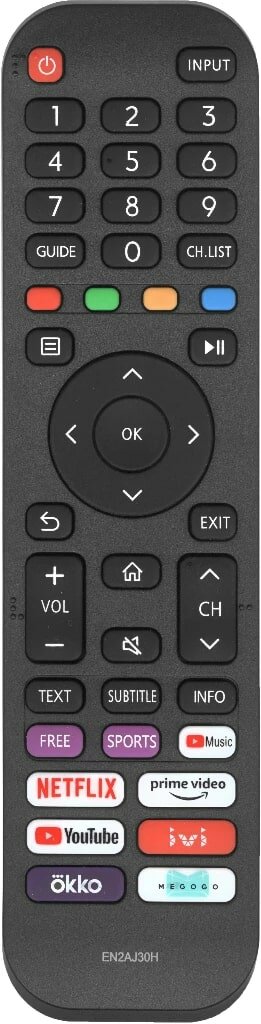 Пульт Huayu EN2AJ30H (EN2F30H) для телевизора Hisense, Doffler, DEXP