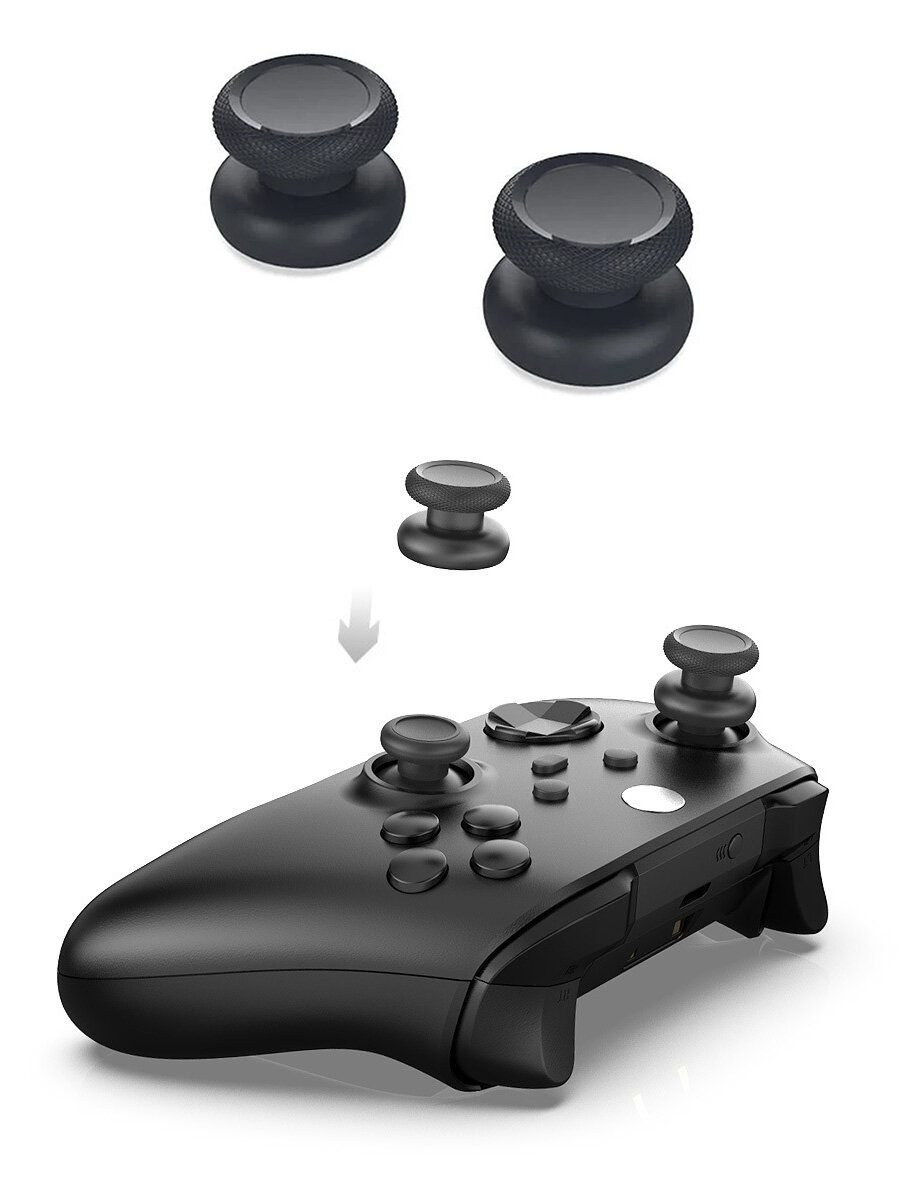 Насадки для Xbox One/Series S/X Thumb Grips 2 in 1 Black (Dobe TYX-0649)