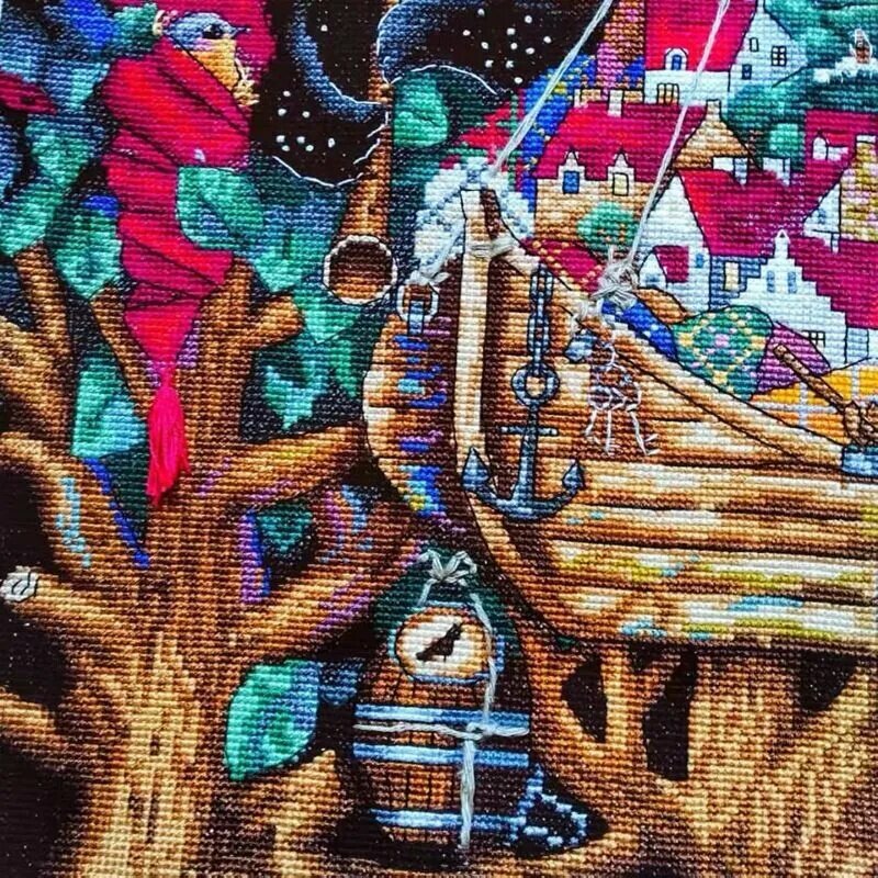 Набор для вышивания крестом, Древняя мелодия, Merejka K-03, Сделай своими руками, Вышивка, Подсчитал холст, Крестный комплект стежка