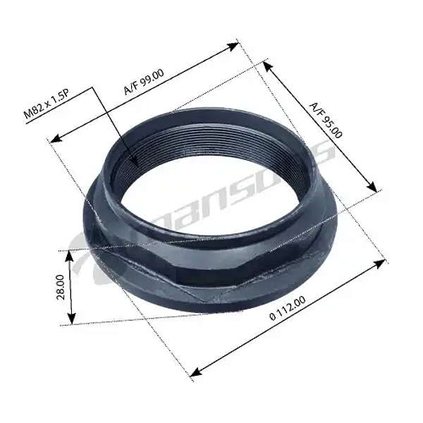 MANSONS 700594 гайка ступицы м82x1.5 \iveco eurotrakker / cursor