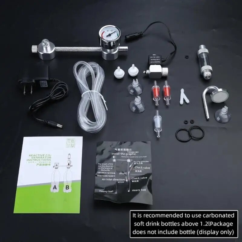 40JA Aquarium DIY CO2 Генератор -генератор набор пузырьковые растительные растения диффузор с соленоидом для рыбы клапанов для, for Style 2, Белый