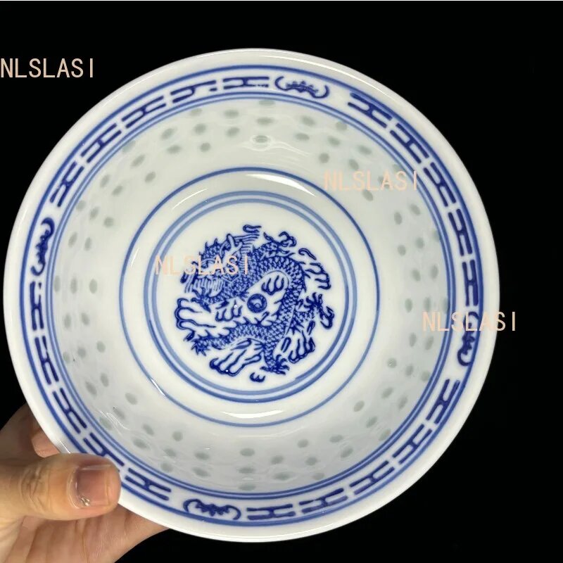 Сине-белая фарфоровая миска JINGDE CERAMICS для супа 6 Inch