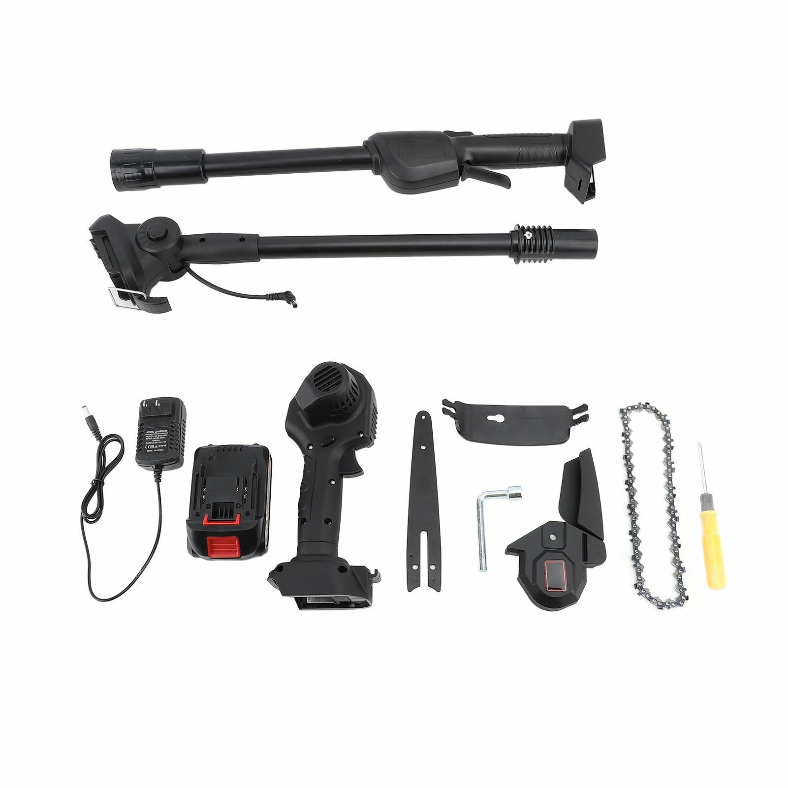 Электрическая шестопильная пила с батарейным питанием, алюминиевый триммер для деревьев