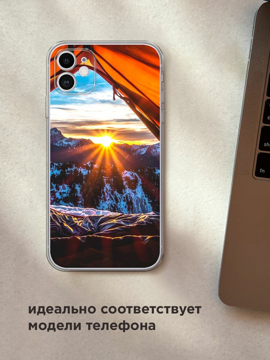 Силиконовый чехол на Apple iPhone 11 / Айфон 11 с принтом "Горы 7" — фото 1