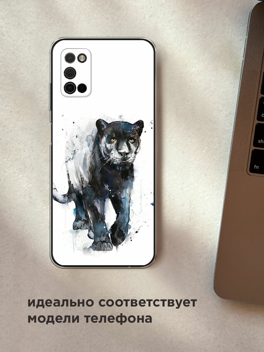 Чехол на Samsung Galaxy A03S / Самсунг Галакси A03S с принтом "Пантера арт 3" — фото 1