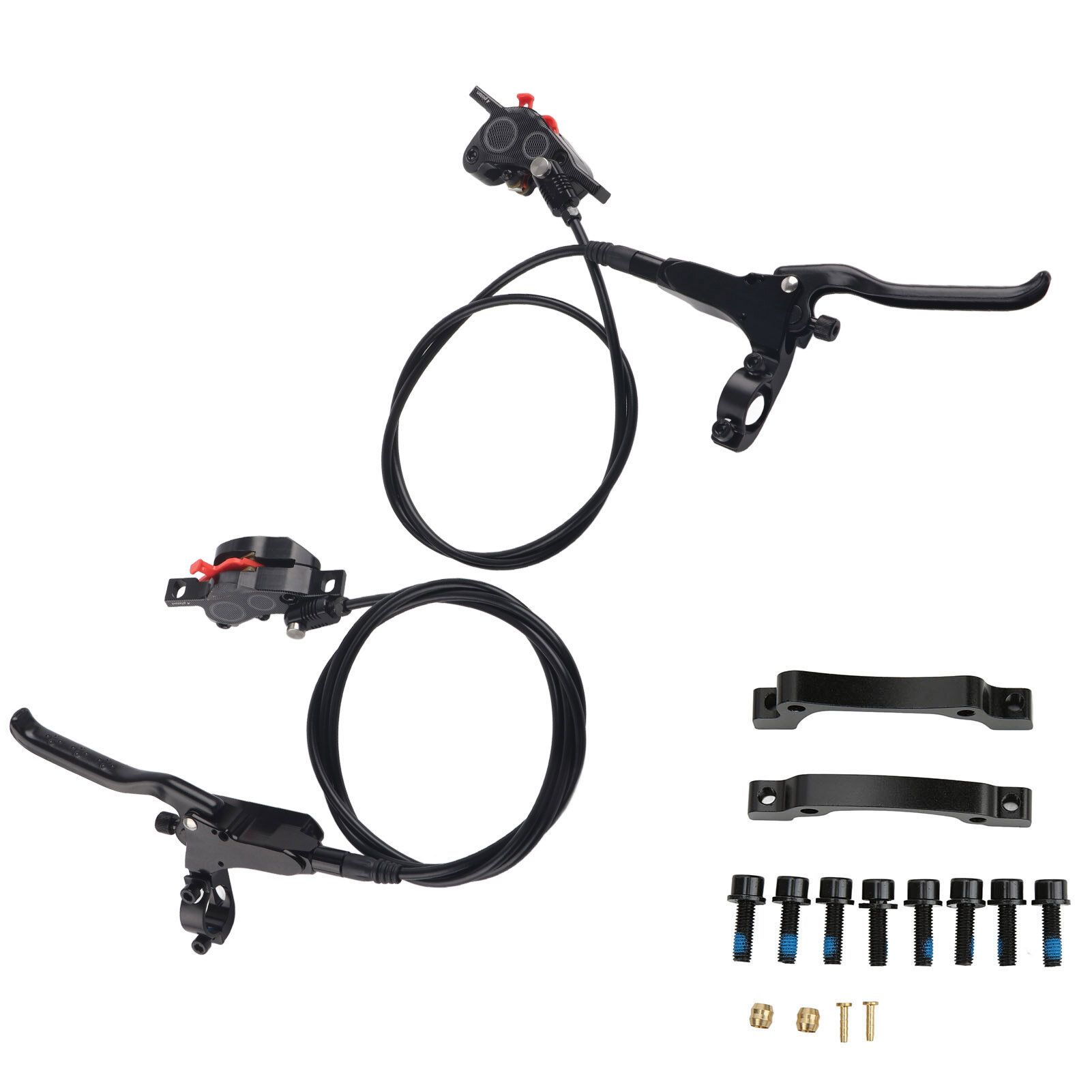 ZTTO MTB велосипед 4-поршневой передний задний гидравлический дисковый тормоз горный велосипед двусторонний масляный тормоз с ЧПУ черный