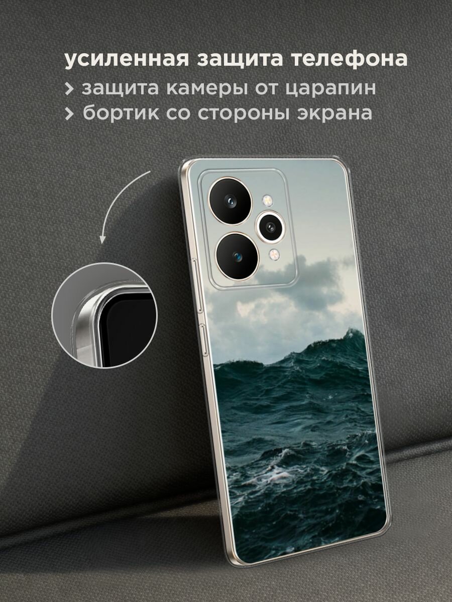 Силиконовый чехол на Realme 15 / Реалми 15 с принтом "Волны 11" — фото 1