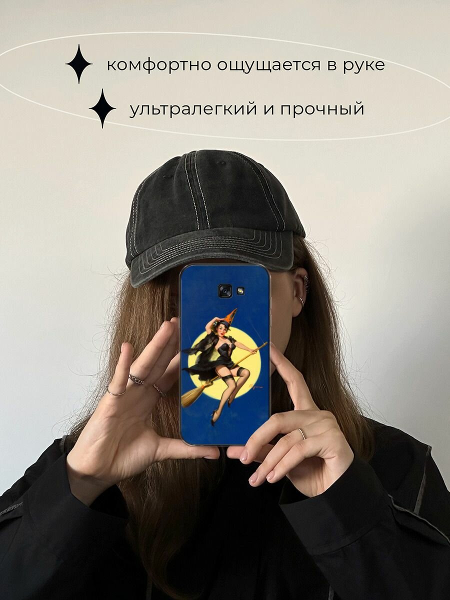 Чехол на Samsung Galaxy A7 2017 / Самсунг Галакси А7 2017 с принтом "Pin-Up Witch" — фото 1