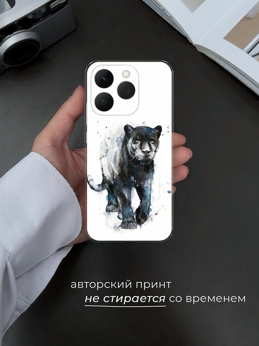 Силиконовый чехол на Realme 15T / Реалми 15Т с принтом "Пантера арт 3" — фото 1