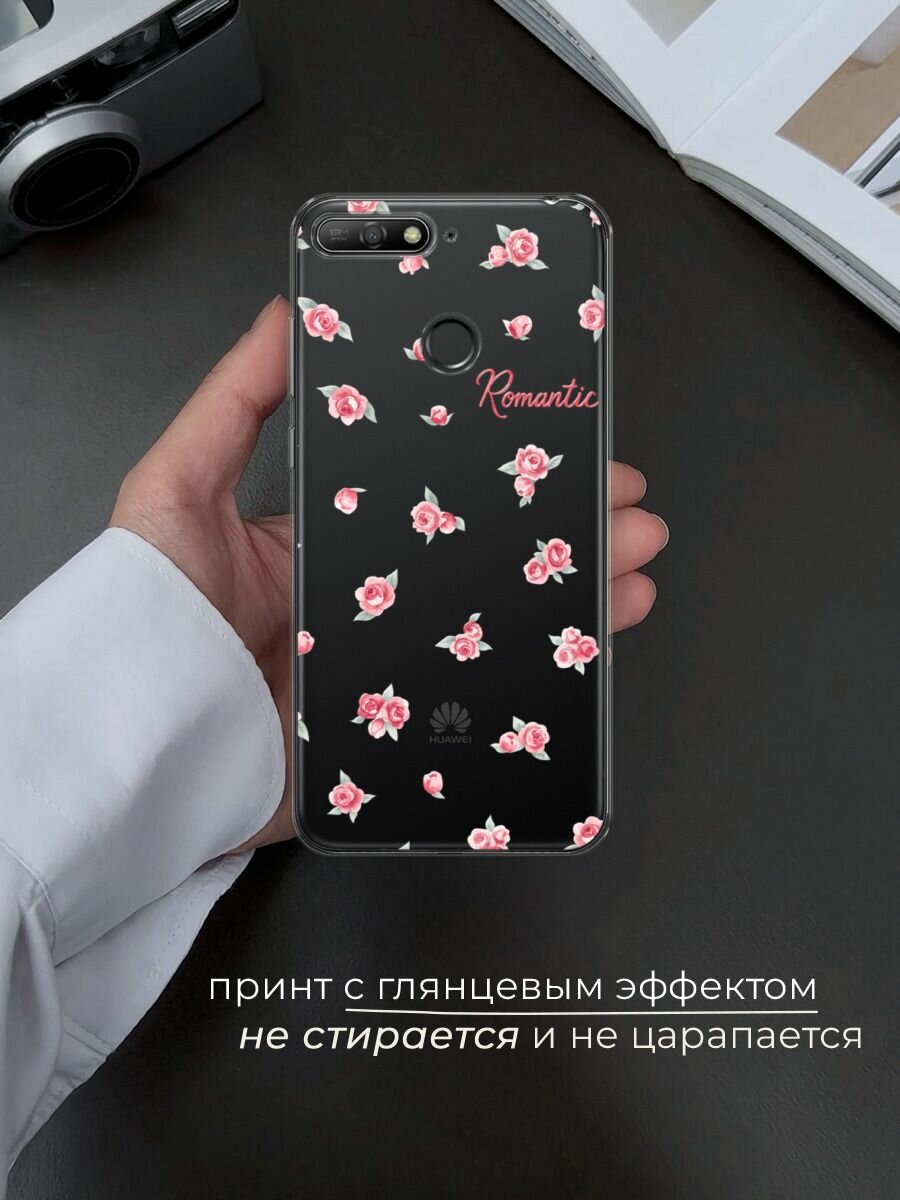 Чехол на Honor 7C/7A Pro/Huawei Y6 Prime 2018 / Хонор 7С/7А Про/Хуавей Y6 Prime 2018 с принтом "Romantic 3" — фото 1