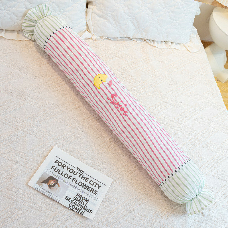 Картина конфета хлопковая длинная подушка с съемным чехлом для девочек и мальчиков комфортный сон красный 65см