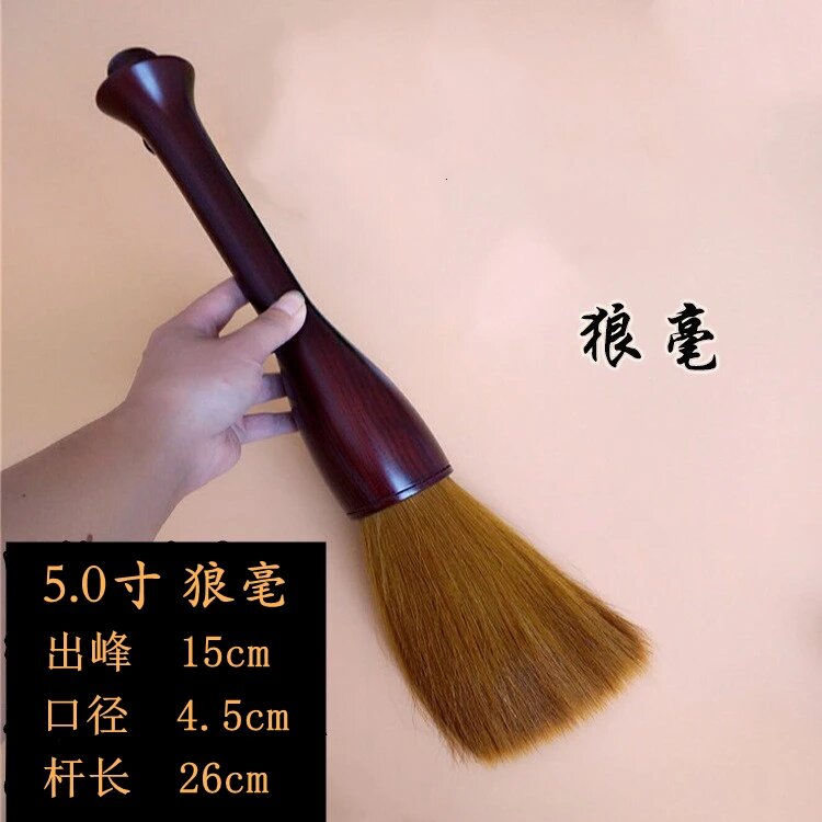 Очень большая кисть для каллиграфии с характером, большая деревянная кисть для письма, длинная ласка, волчья шерсть, весенний фестиваль, куплеты, китайская ручка-кисть Weasel Hair