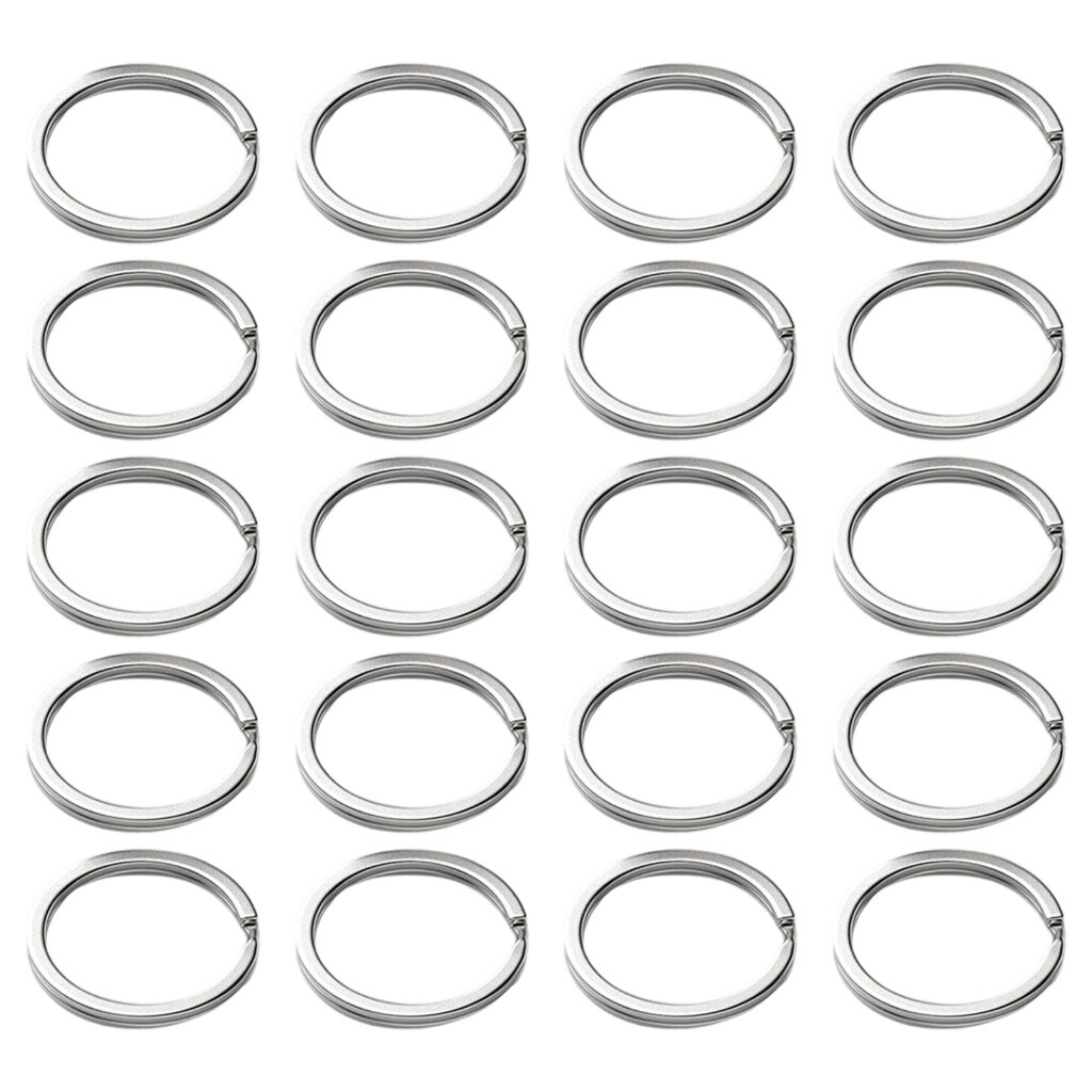 1 комплект из 20 колец для ключей из нержавеющей стали, круглое кольцо для ключей