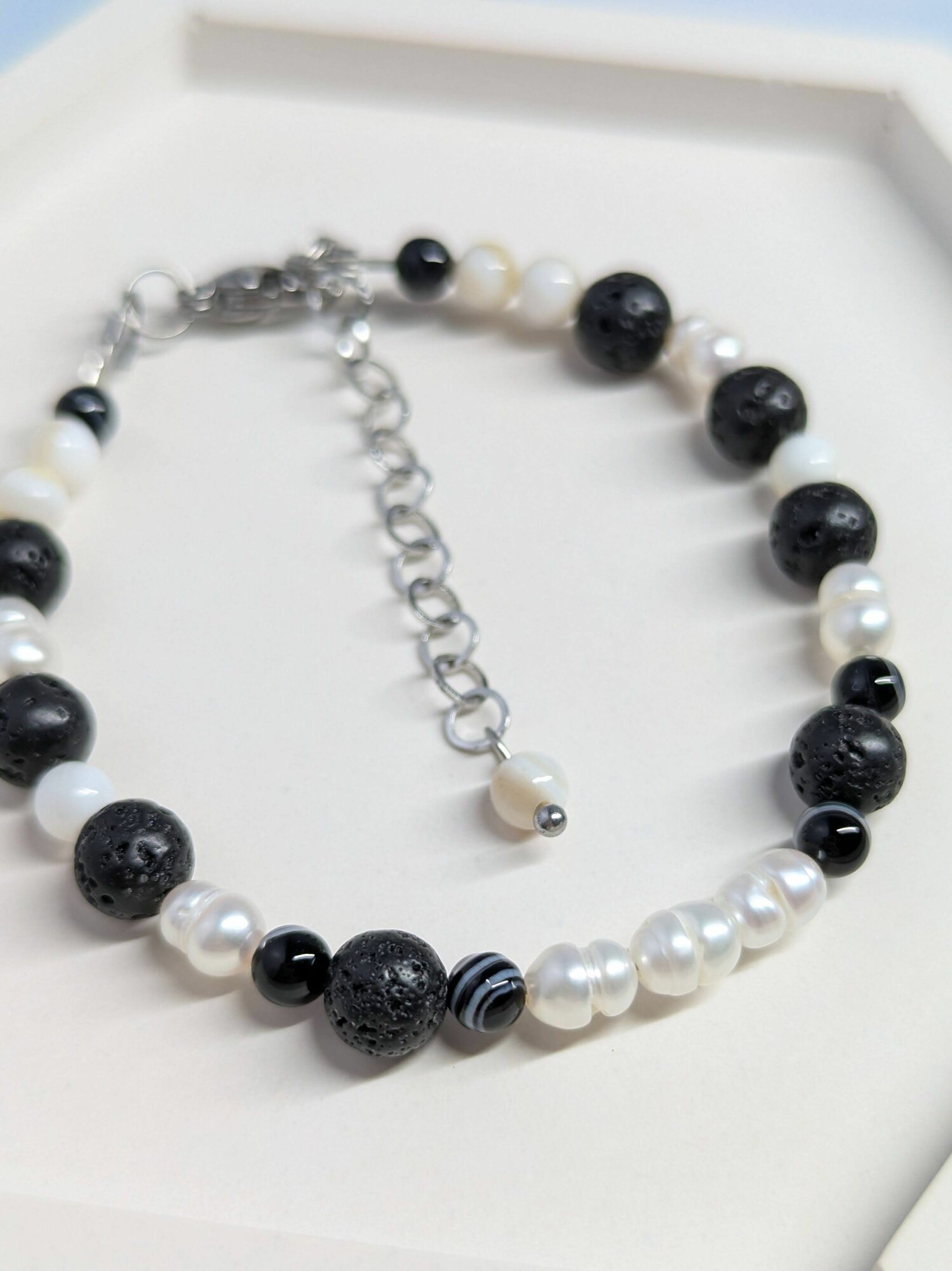 Браслет, агат, жемчуг культивированный