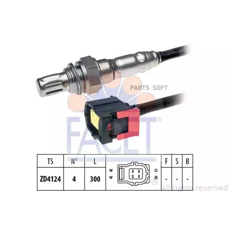Лямбда зонд Chrysler Neon/Sebring/300C/Jeep Cherokee 04-12 от официального дистрибьютора, FACET, артикул 108175