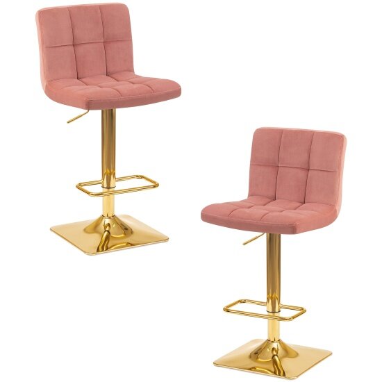 Стул барный Dobrin GOLDIE (пудрово-розовый велюр (MJ9-32))(2 шт/уп)