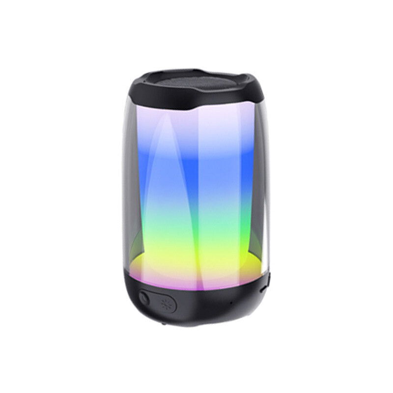 NBY8893 портативная беспроводная колонка с RGB-подсветкой и мощным басом для уличного использования — черный