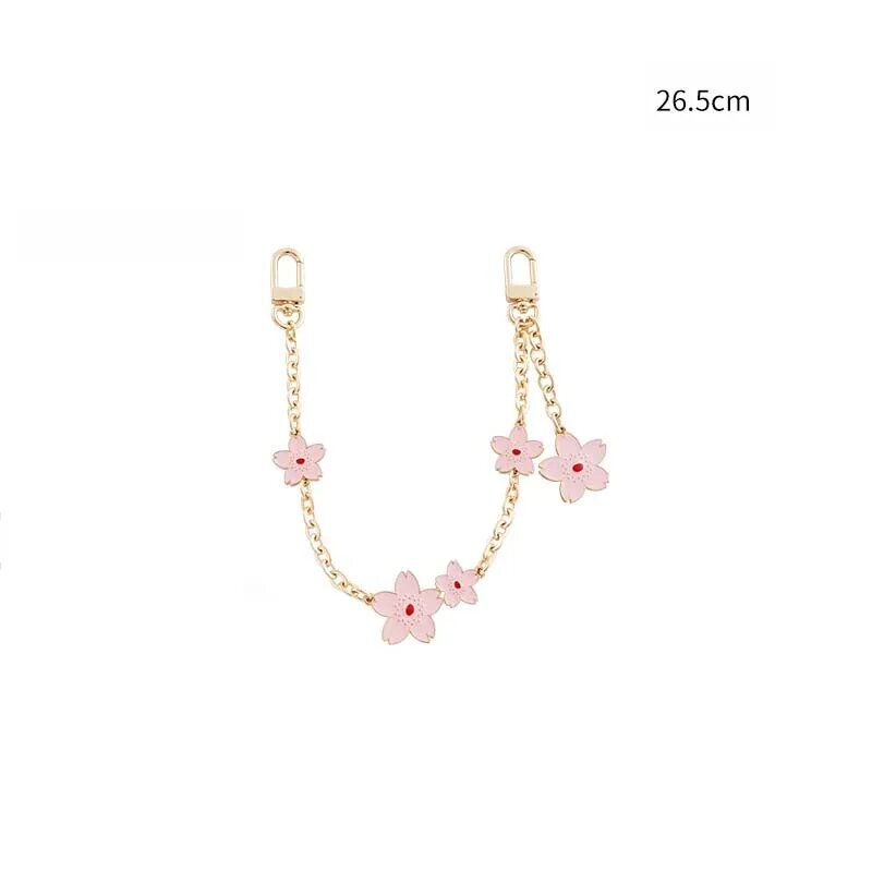Модная вишневая цепочка для женской сумки, украшение, цепочка, аксессуары, Розовый, Pink 26.5CM