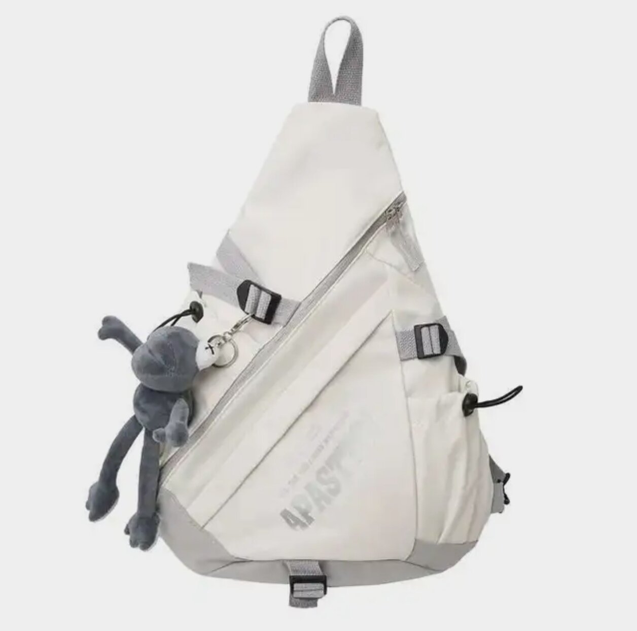 Спортивный водонепроницаемый рюкзак на одно плечо, белый /серый / бежевый / рюкзак молодежный