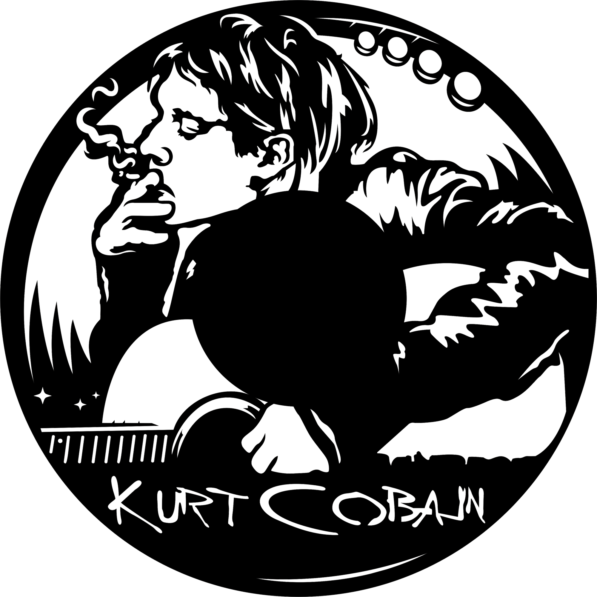 Панно на стену из виниловой пластинки Nirvana/Курт Кобейн