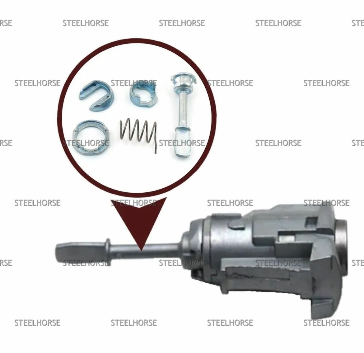 Ремкомплект личинки замка двери (лев/прав) VW Passat B5; Polo; Skoda Octavia A4; SuperB; Seat Leon/Toledo