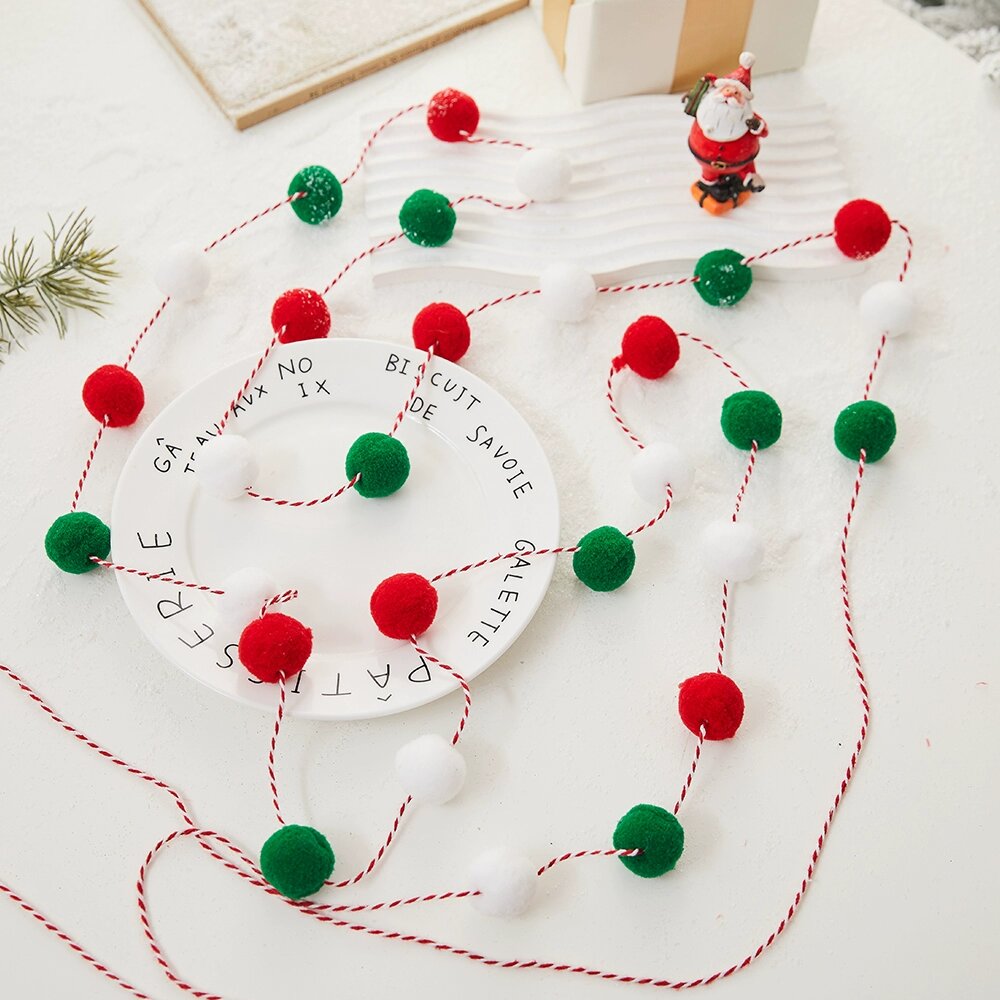 Рождественские украшения, световая веревка, фетр, небольшой флаг, украшение для сцены рождественской елки, подвесное