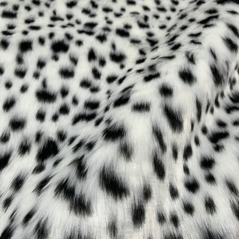 1X Черно-белый Леопардовый Принт, Плюшевая Ткань, Искусственный Мех Для Искусственных Шарфов Своими Руками, Сумок, Обуви