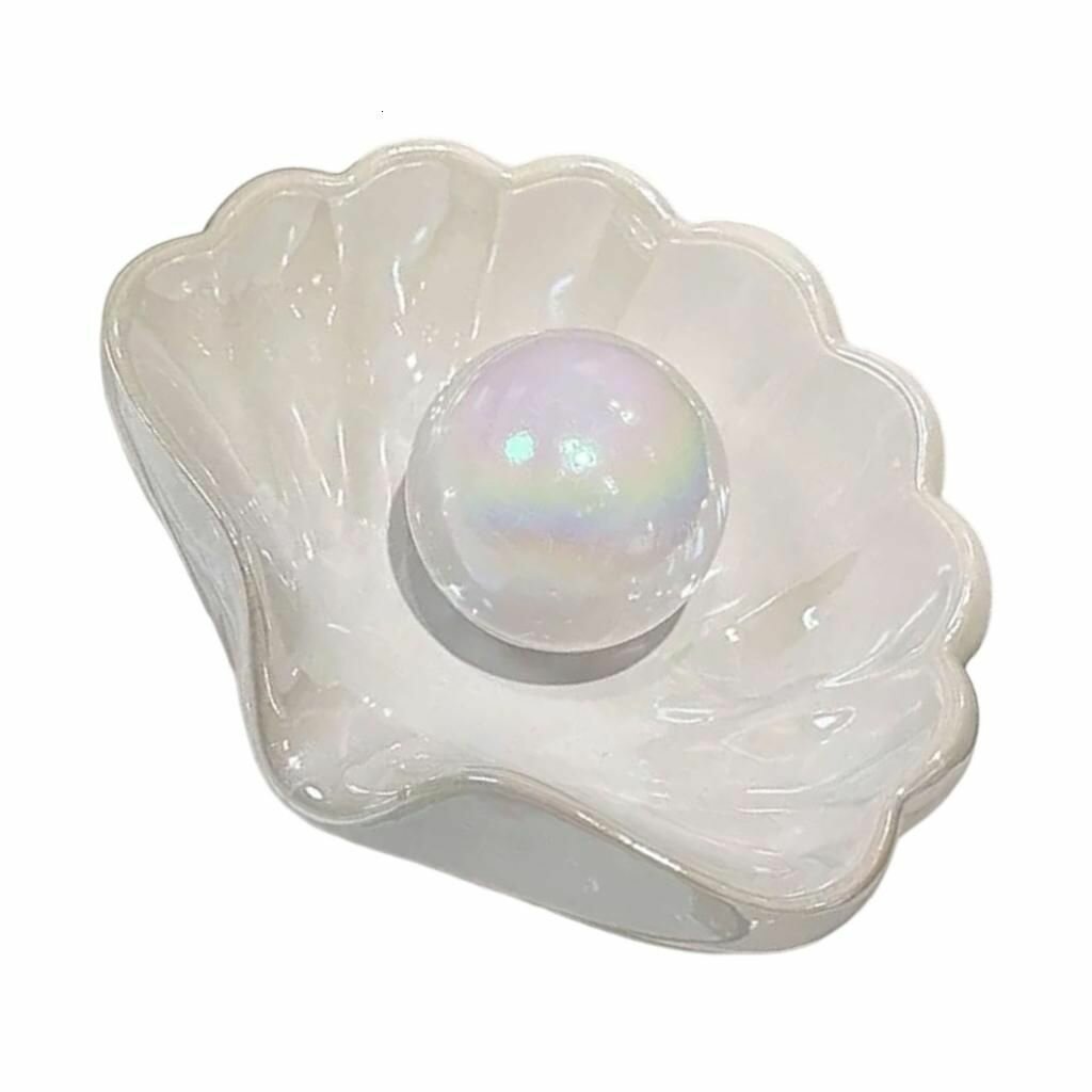 Мыльница Light luxury shell drain soap box-белая