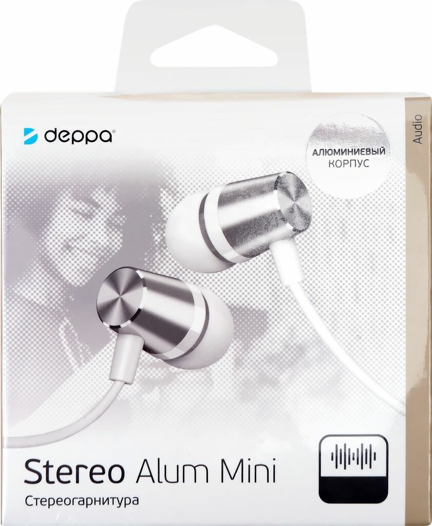 Стереогарнитура DEPPA Stereo Alum Mini/Pro, черная, Арт. 44183