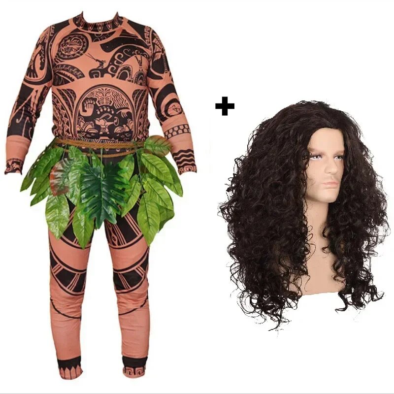 Косплей костюм Мауи Полиэстер S, Full Set With Wigs