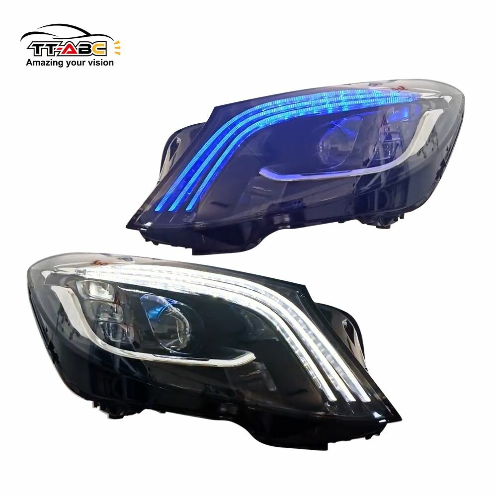 Фары автомобильные, 2 шт, арт. 2014-2017 Mercedes-Benz s-class W222, светодиодные левая и правая фары