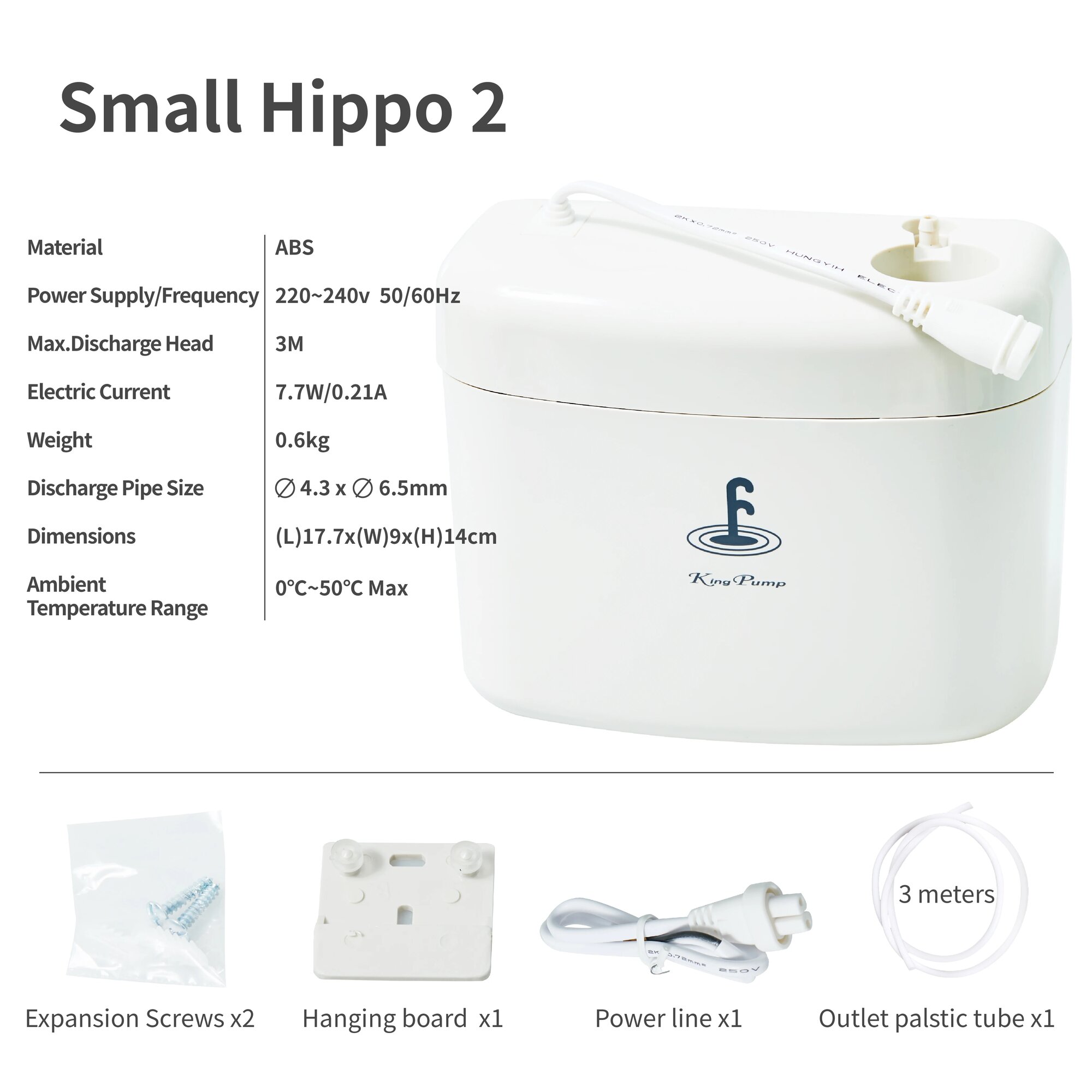 King Pump Автоматический насос для удаления конденсата с предохранительным выключателем для дренажа кондиционера и энергосберегающий мини-водяной насос