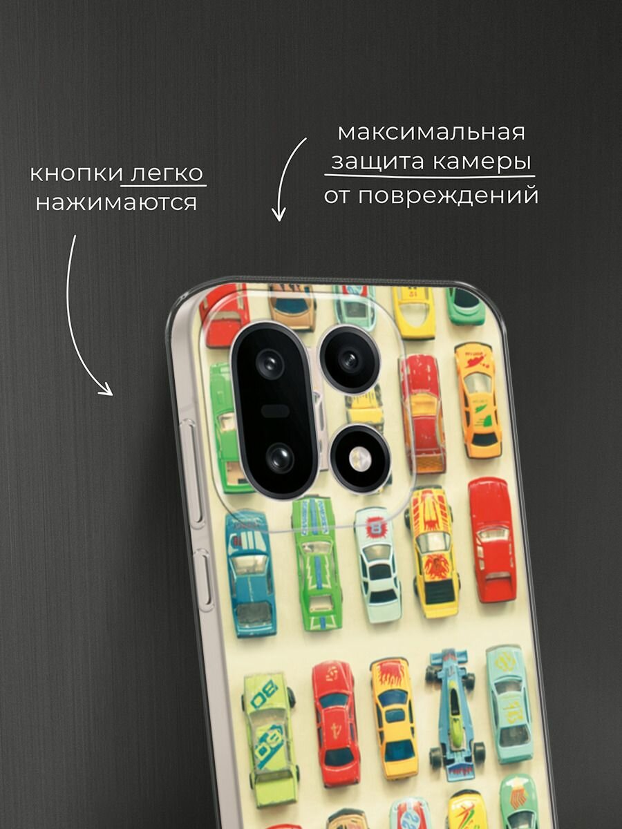 Силиконовый чехол на OnePlus 15 / Ван Плас 15 с принтом Машинки — фото 1