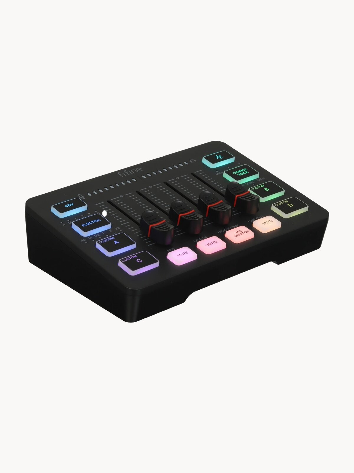 Микшерный пульт FIFINE SC3 (черный), цифровой, кастерский, подключение по USB