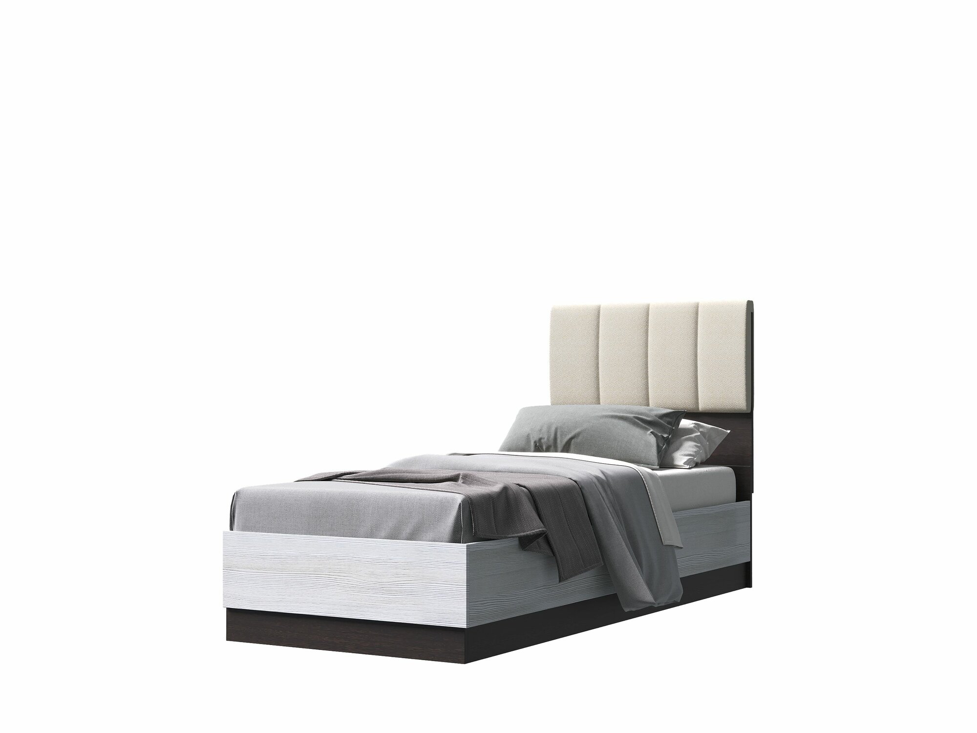 Кровать адель 0,8 Венге-Лоредо+Орт. осн. 0,8+Накладка 0,8 (Эра)