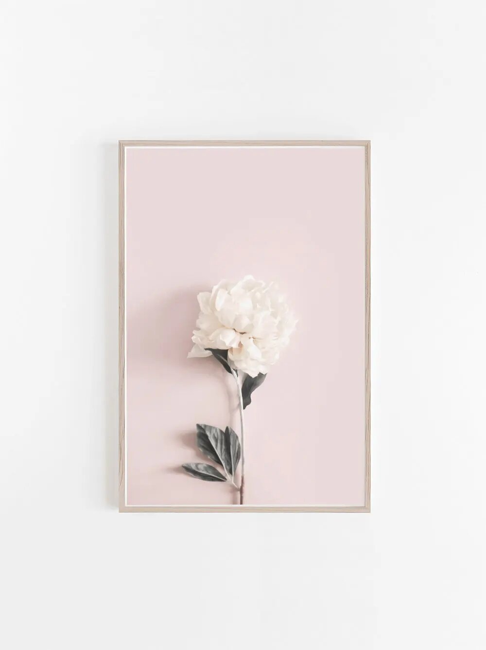 Художественный холст с акварельным эффектом розовых цветов 08, 20x30cm No Framed