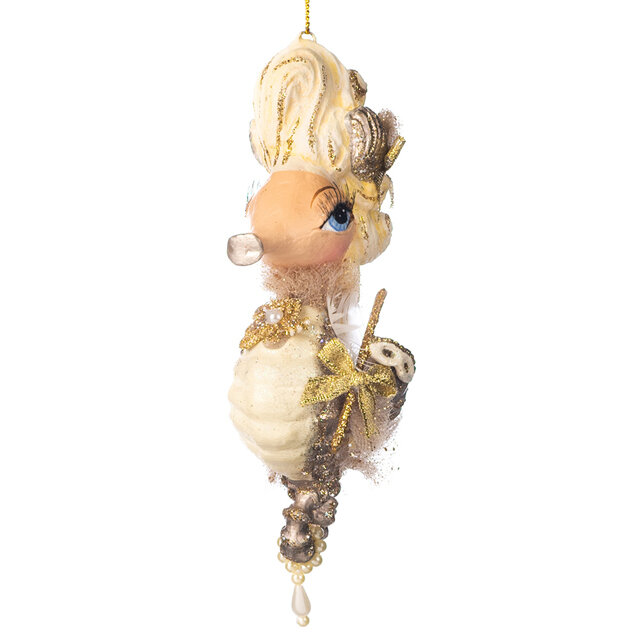 Елочная игрушка Леди Терезия - Королевская Лагуна 17 см серебряная, подвеска, Goodwill, B89452-2