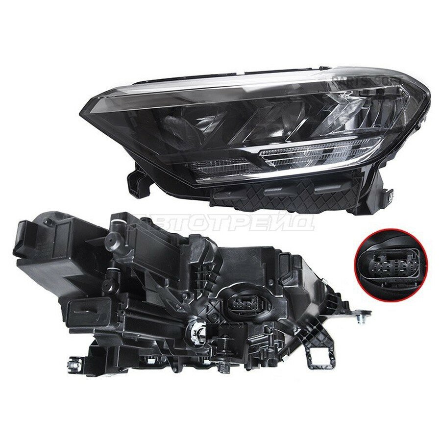 Фара Volkswagen Polo 20-22 (Слева/ LED/ ДХО/ С электрокорректором) SAT ST-441-11N9ML | цена за 1 шт