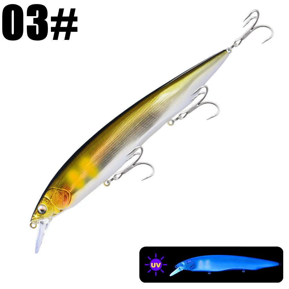 GREENSPIDER Jerk Minnow воблер, Цвет: 03