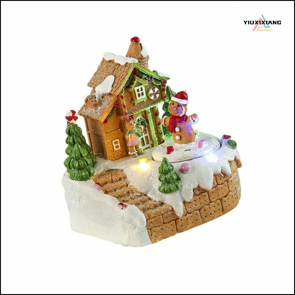 Эксклюзивная новогодняя фигурка Иглу с автономным LED фонарем, одиночное печенье модель B
