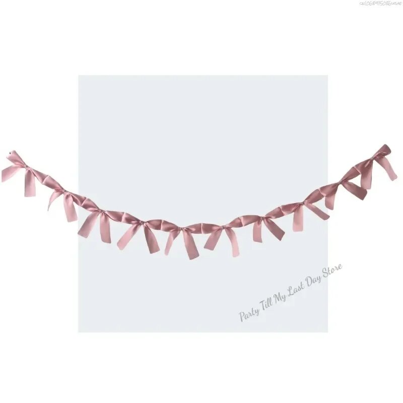 Розовые, белые, синие атласные банты для декора