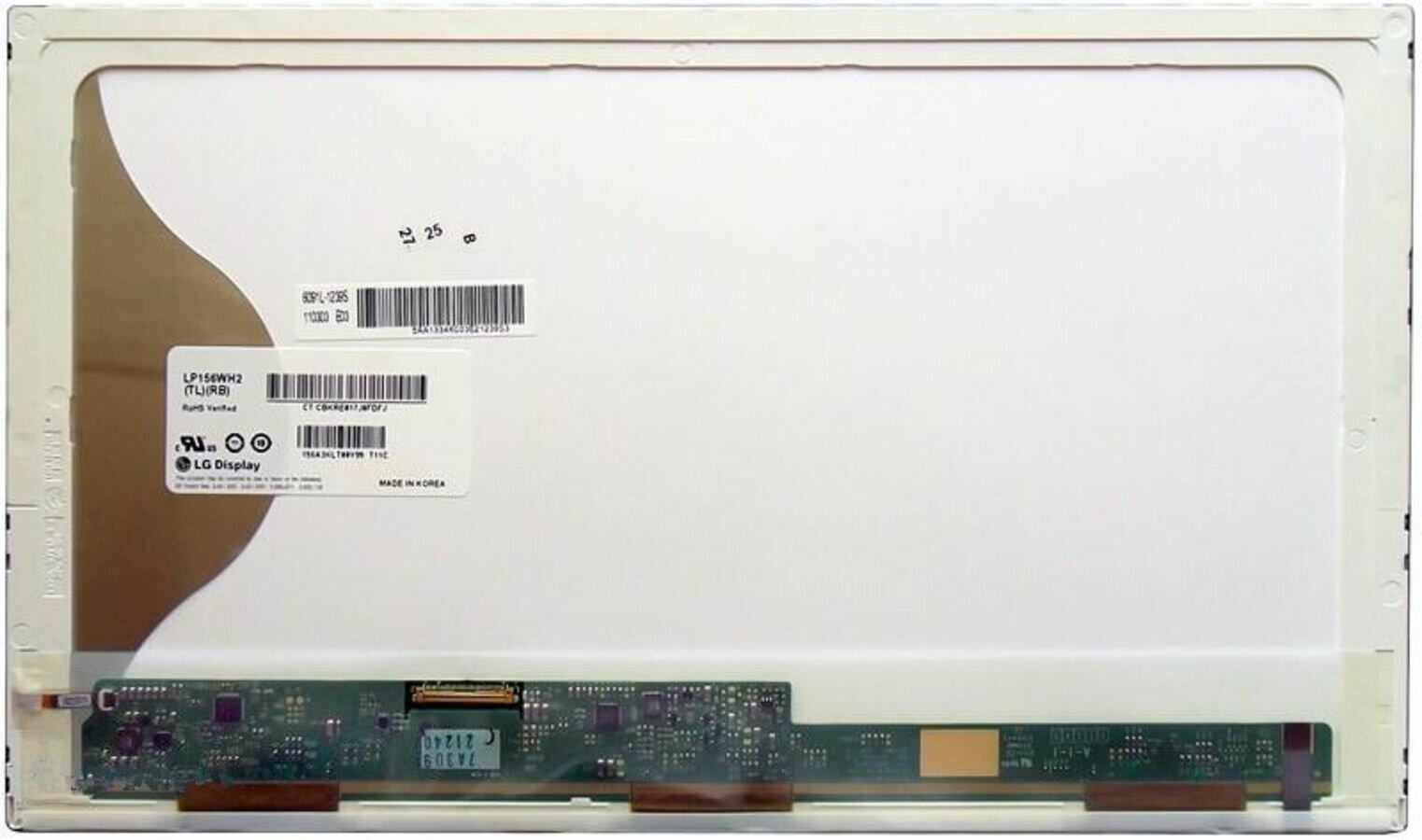 Матрица совместимая с LP156WH2(TL)(RB), Диагональ 15.6, 1366x768 (HD), Светодиодная (LED)
