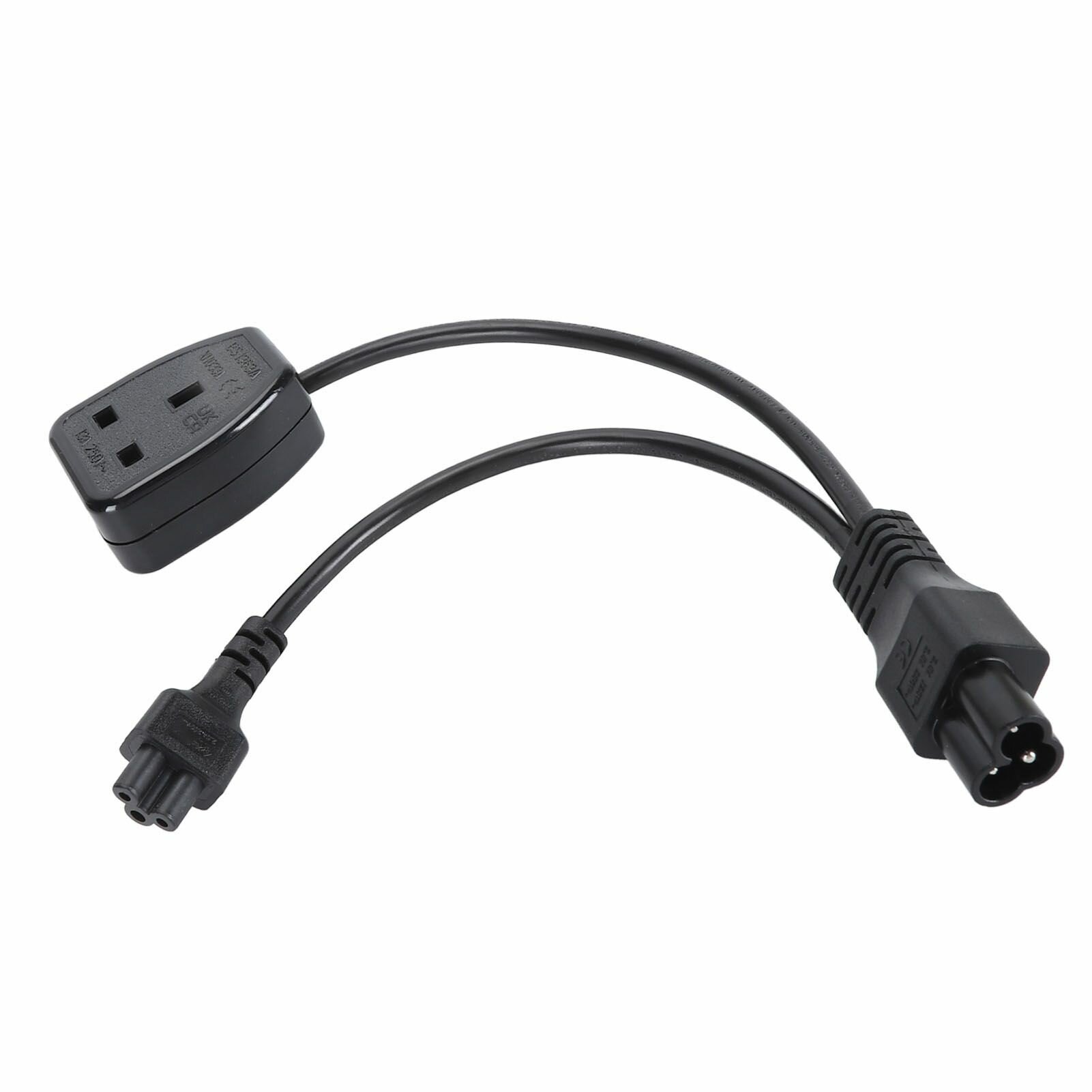 Кабель питания 30 см Y-образный IEC320 C6 Male to C5+ Female сменный кабель питания